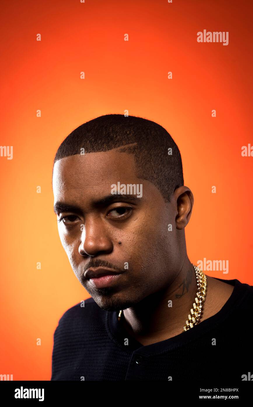 American rapper and actor Nasir Jones, better known as Nas, poses for a ...