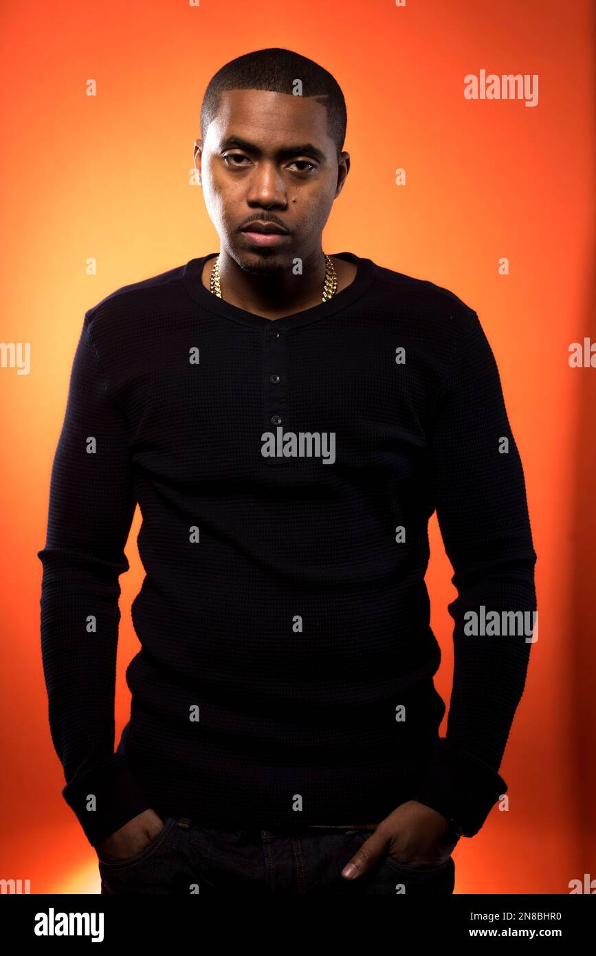 American rapper and actor Nasir Jones, better known as Nas, poses for a ...