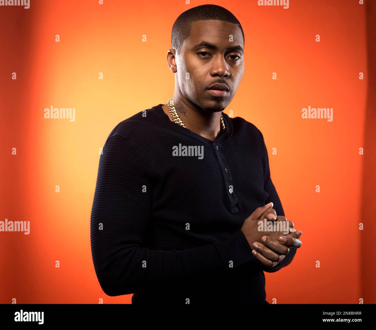 American rapper and actor Nasir Jones, better known as Nas, poses for a ...