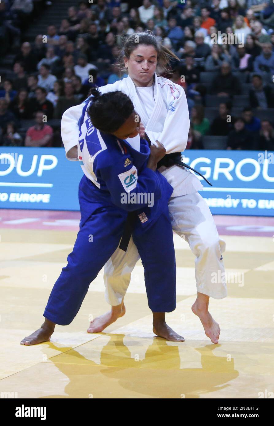 Priscilla Gneto of France and Timna Nelson - Levy during the Judo Paris ...