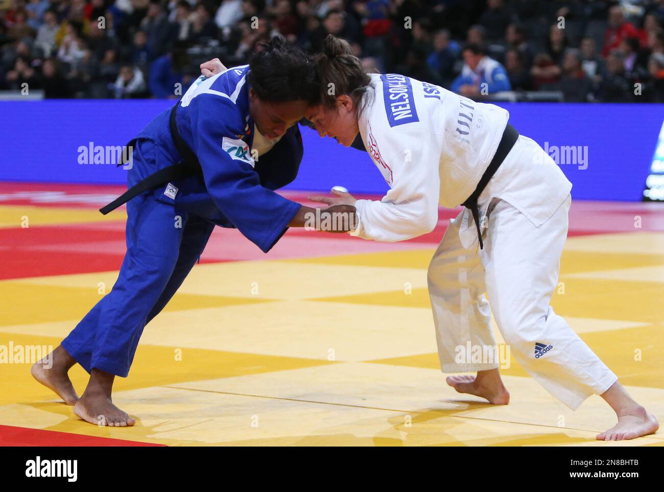 Priscilla Gneto of France and Timna Nelson - Levy during the Judo Paris ...