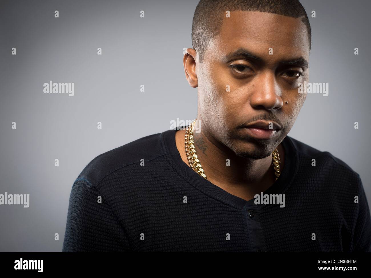American rapper and actor Nasir Jones, better known as Nas, poses for a ...