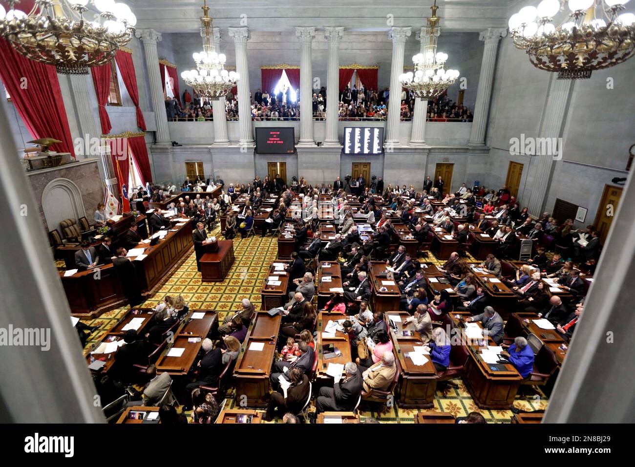 The Tennessee House of Representatives meets on the opening day of the ...