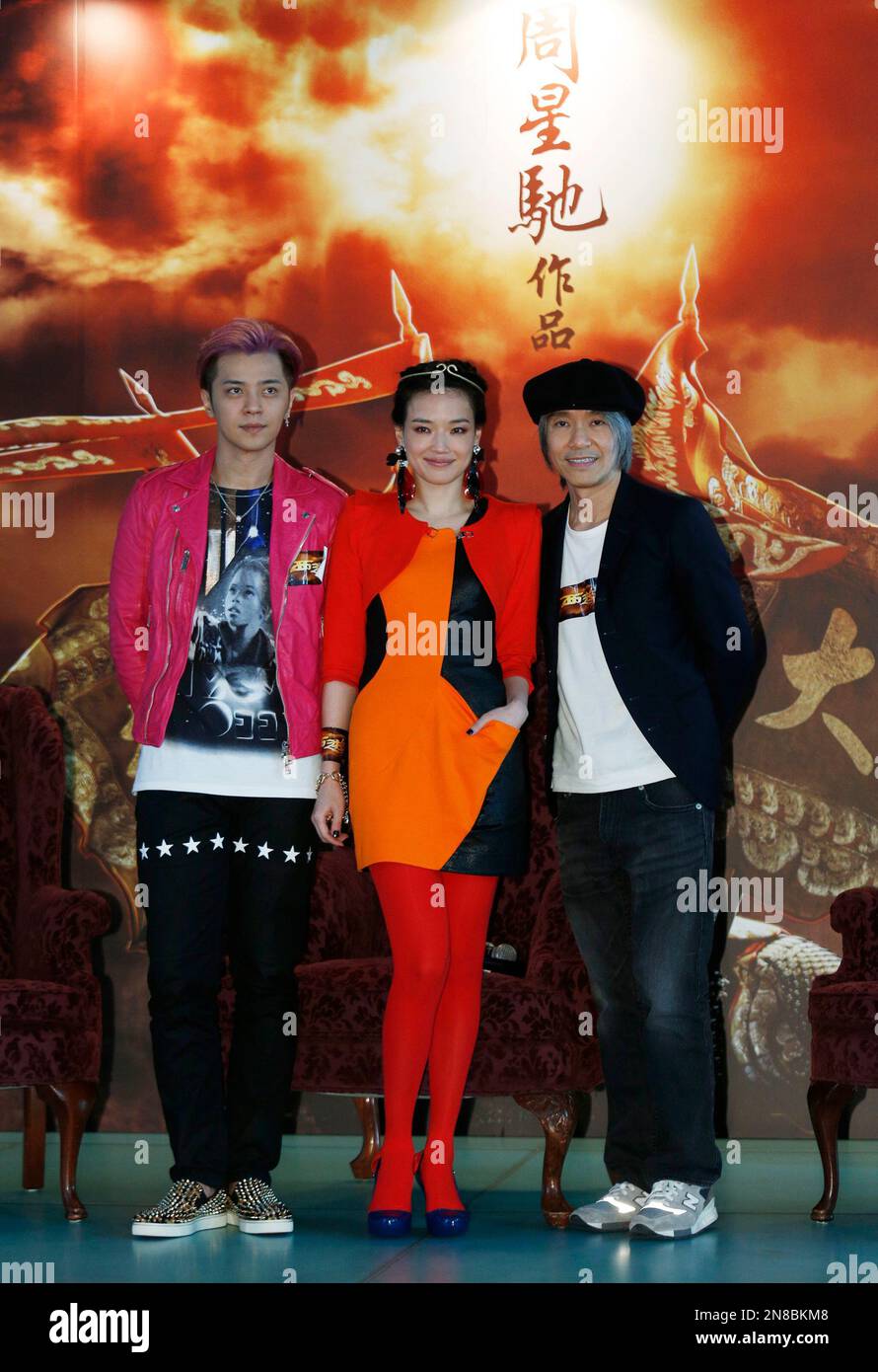 From left, Taiwanese actor Show Luo, actress Shu Qi and Hong Kong ...