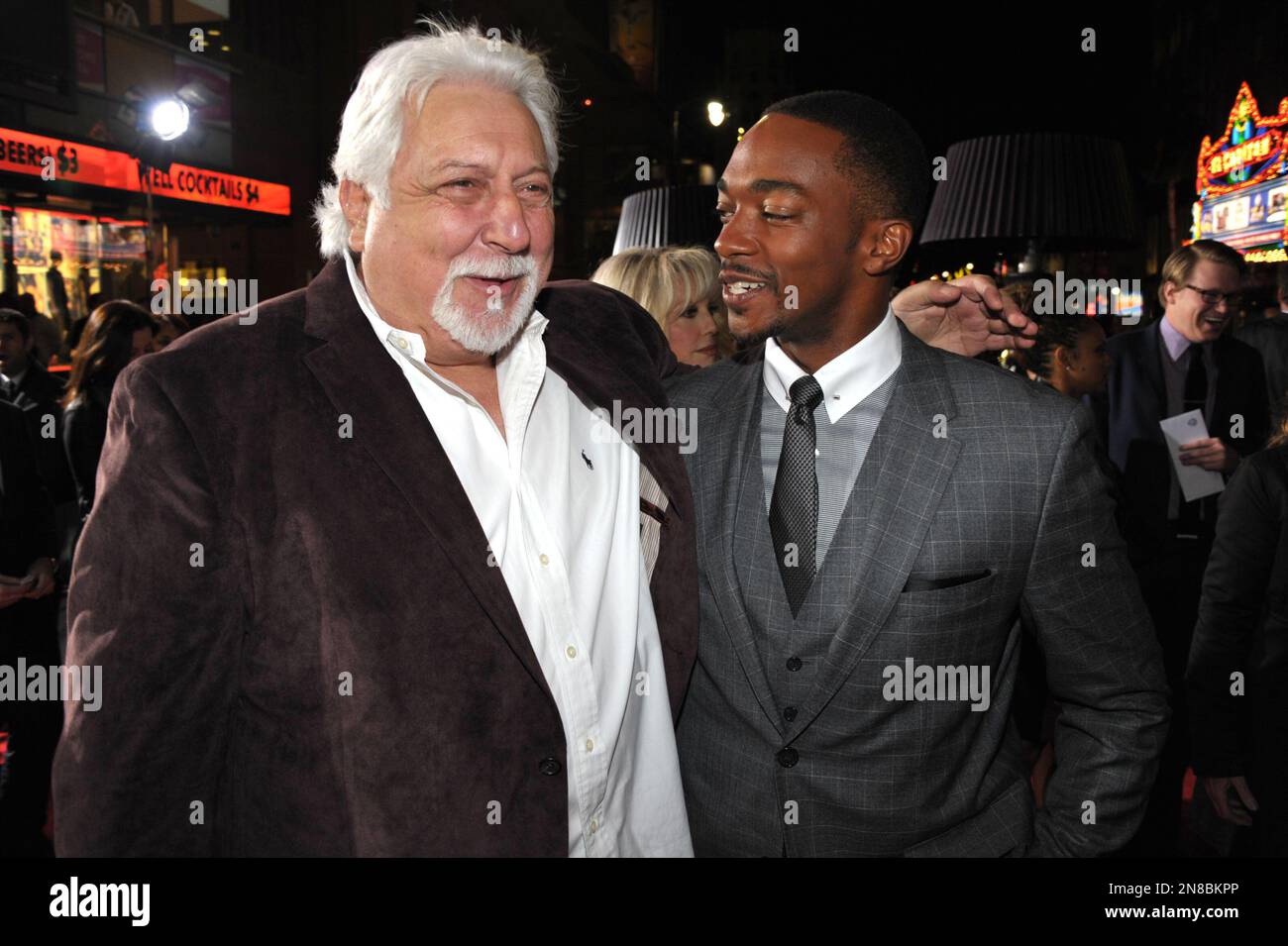 Michael Tadross and Anthony Mackie attend the LA premiere of "Gangster ...