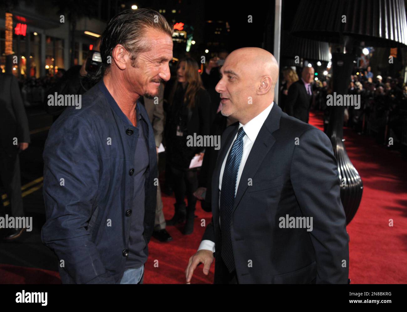 Sean Penn, and Warner Brothers' Jeff Robinov attends the LA premiere of ...