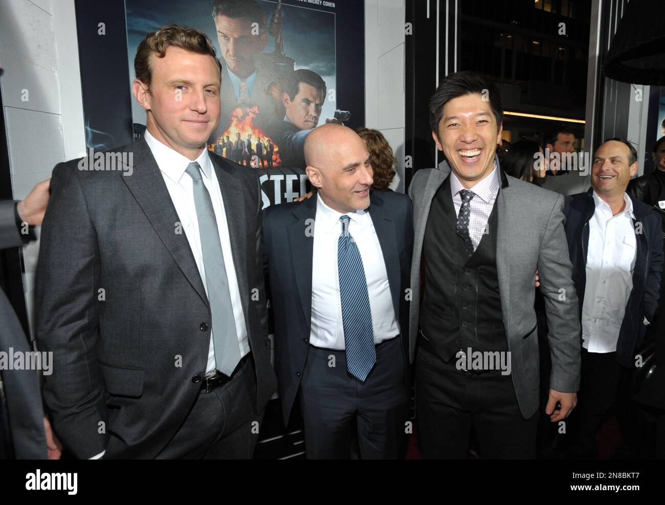 Ruben Fleischer, Warner Brothers' Jeff Robinov, and Dan Lin attend the ...