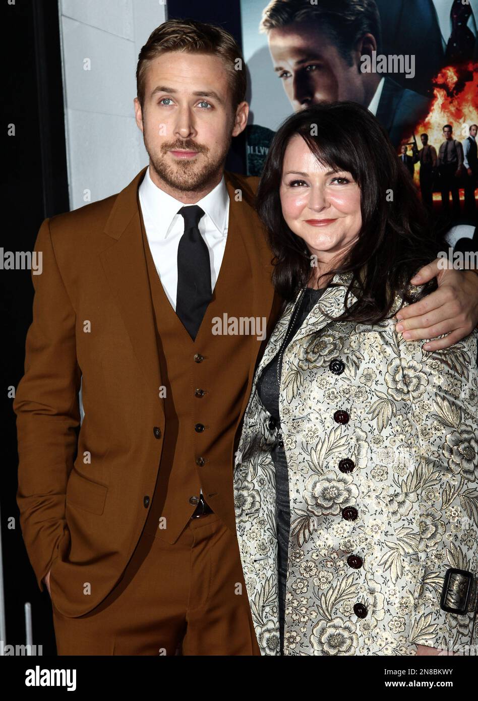 Cast member Ryan Gosling, left, and his mom, Donna, attend the LA ...