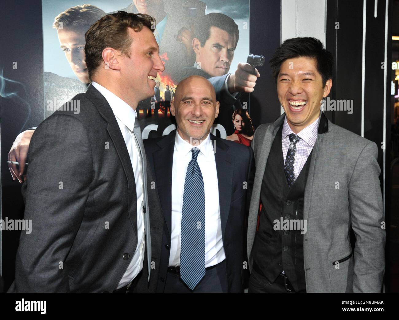 Ruben Fleischer, Warner Brothers' Jeff Robinov, and Dan Lin attend the ...