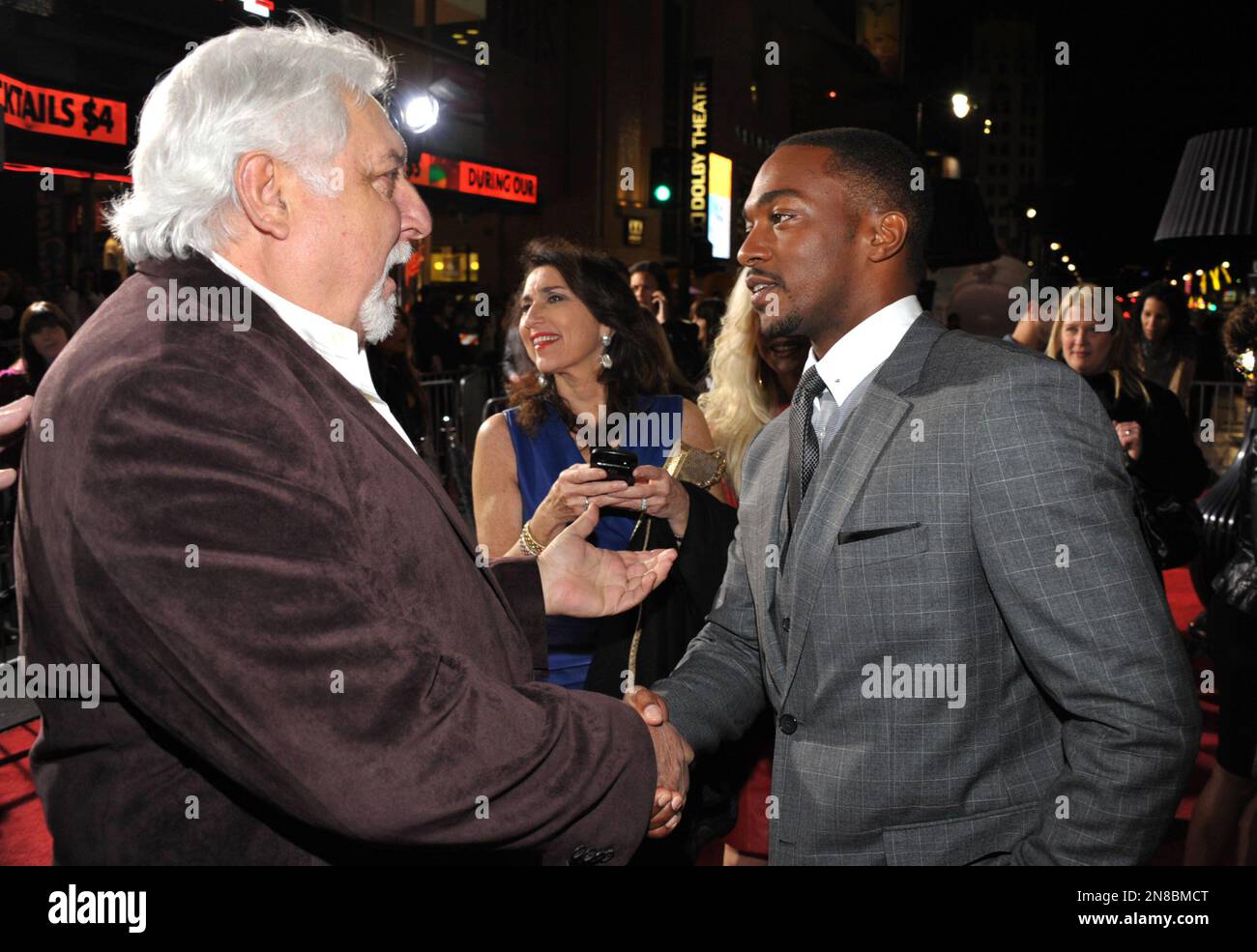 Michael Tadross and Anthony Mackie attend the LA premiere of "Gangster ...
