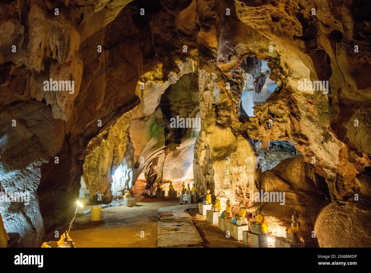 the Wat Khao Tham Ma Rong the Tham Khao Ma Rong Cave near the Town of ...