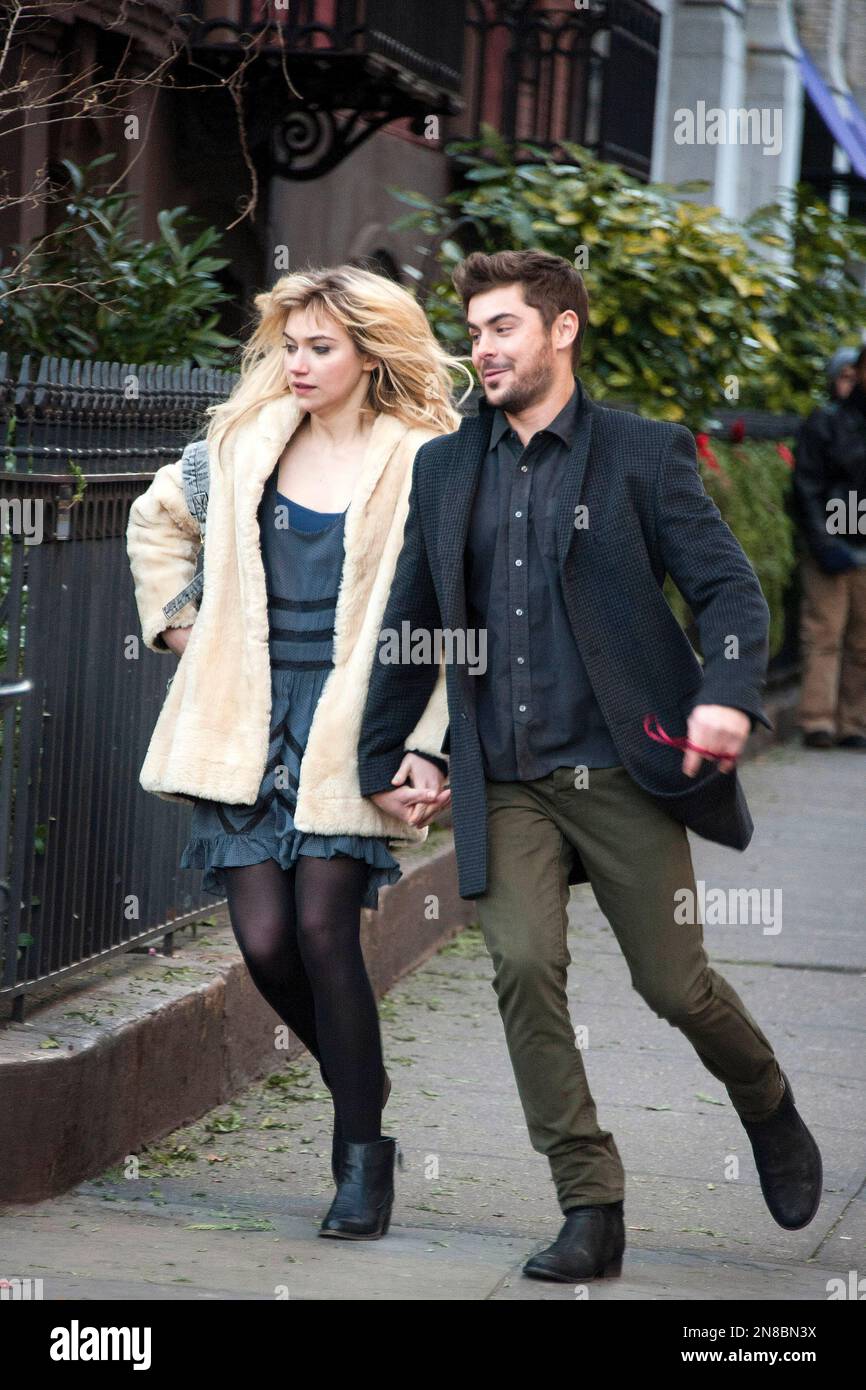 Zac Efron and Imogen Poots film "Are We Officially Dating?" on Monday ...