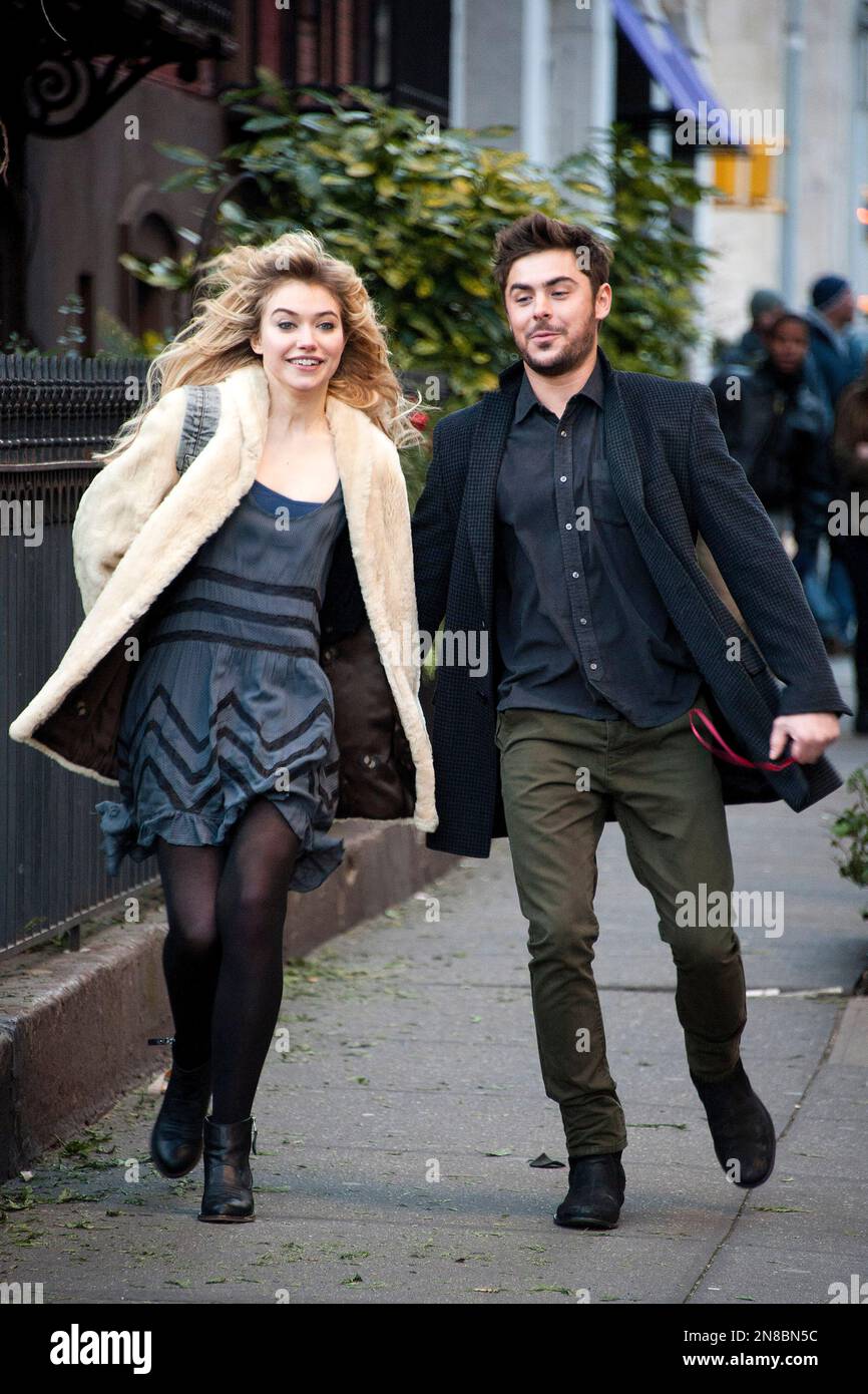 Zac Efron and Imogen Poots film "Are We Officially Dating?" on Monday ...