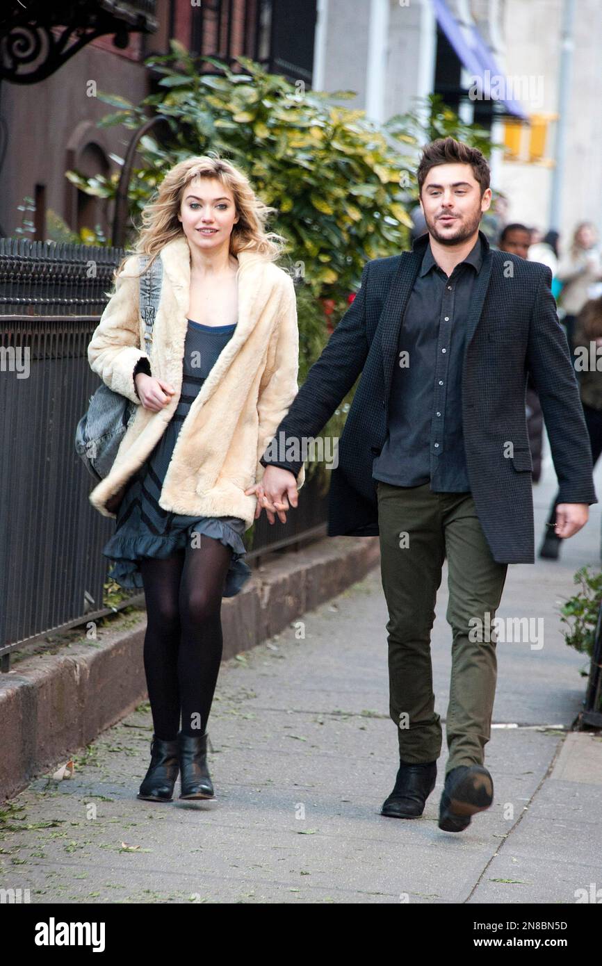 Zac Efron and Imogen Poots film "Are We Officially Dating?" on Monday ...