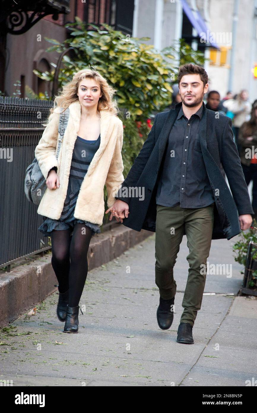 Zac Efron and Imogen Poots film "Are We Officially Dating?" on Monday ...