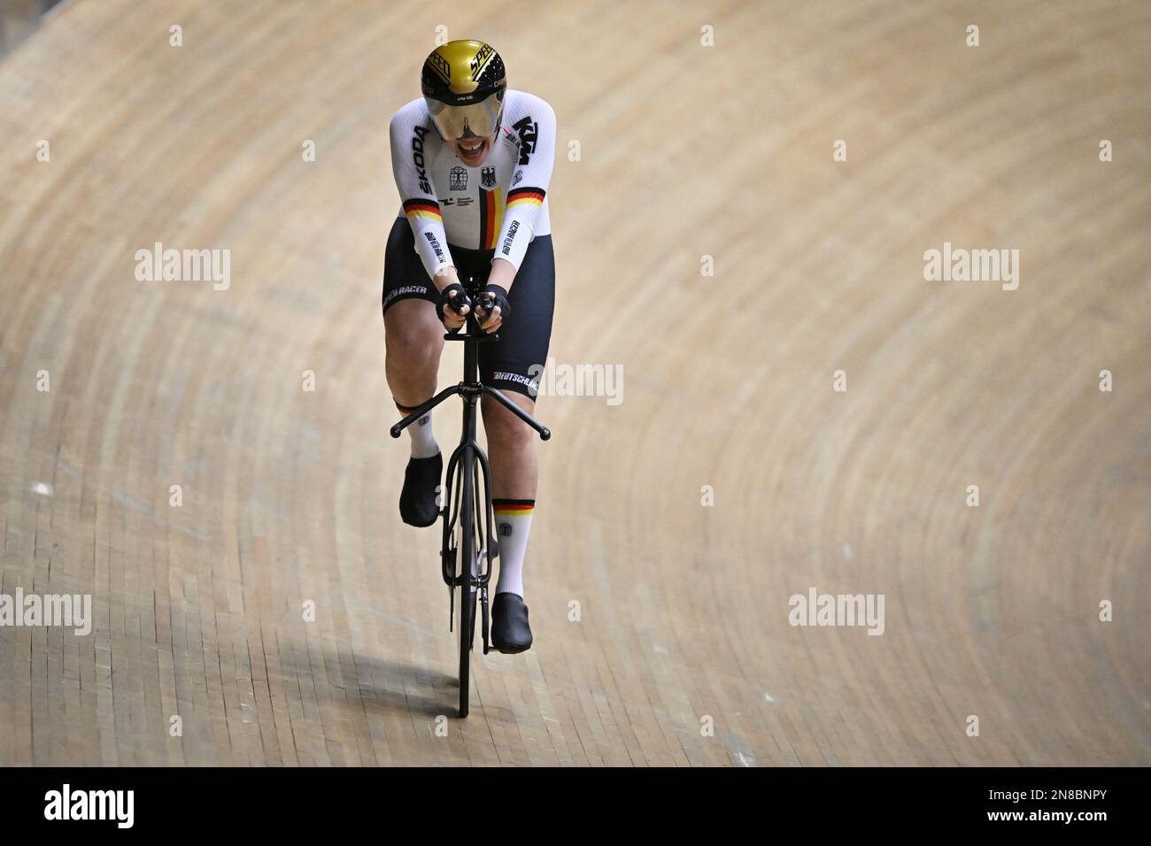 Mieke Kroeger of Germany during the women's individual pursuit bronze ...