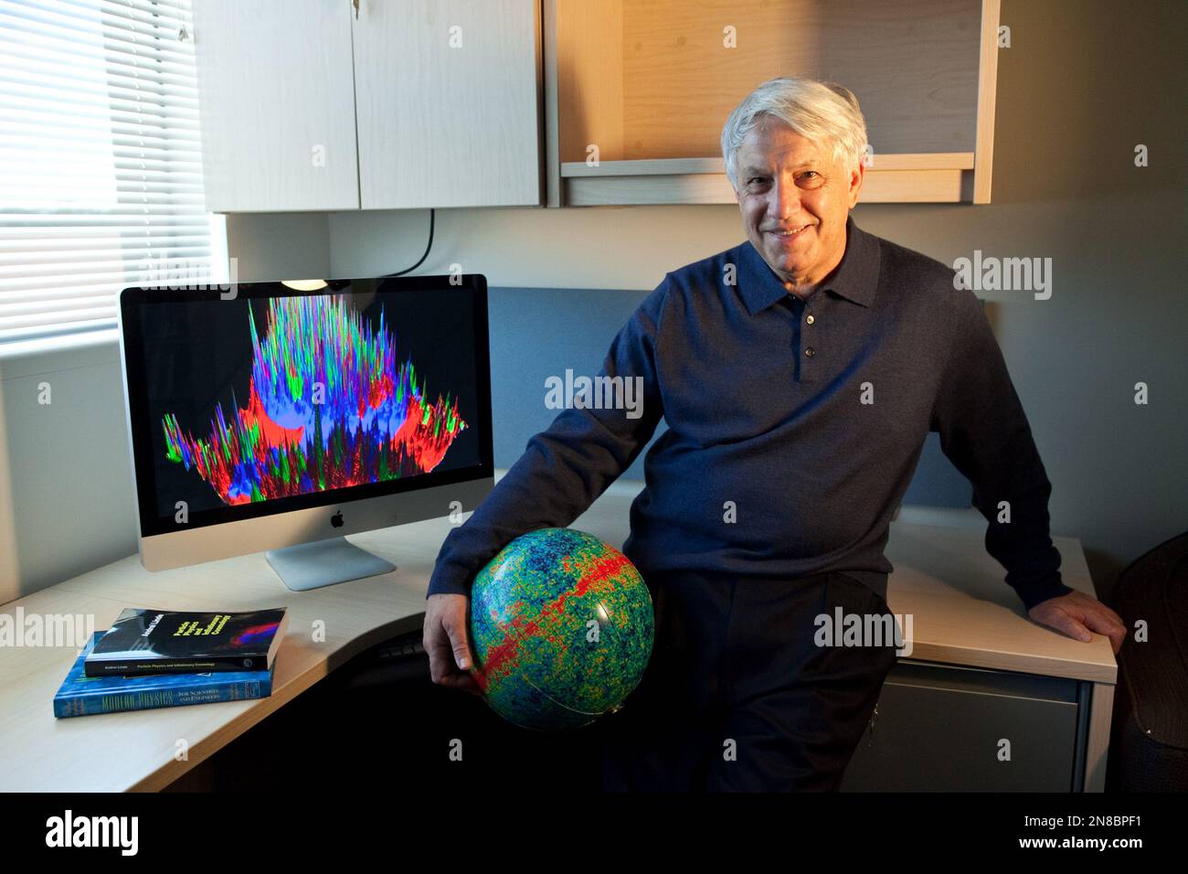 Andrei Linde, a Russian-American theoretical physicist, in his office ...