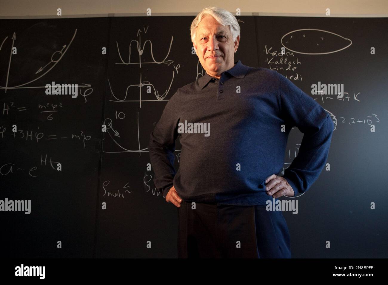 Andrei Linde, a Russian-American theoretical physicist, in his office ...