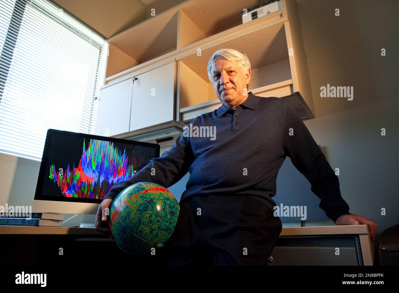 Andrei Linde, a Russian-American theoretical physicist, in his office ...