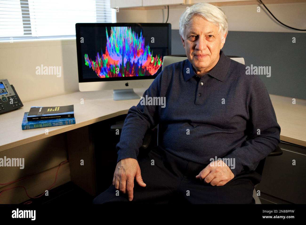 Andrei Linde, a Russian-American theoretical physicist, in his office ...