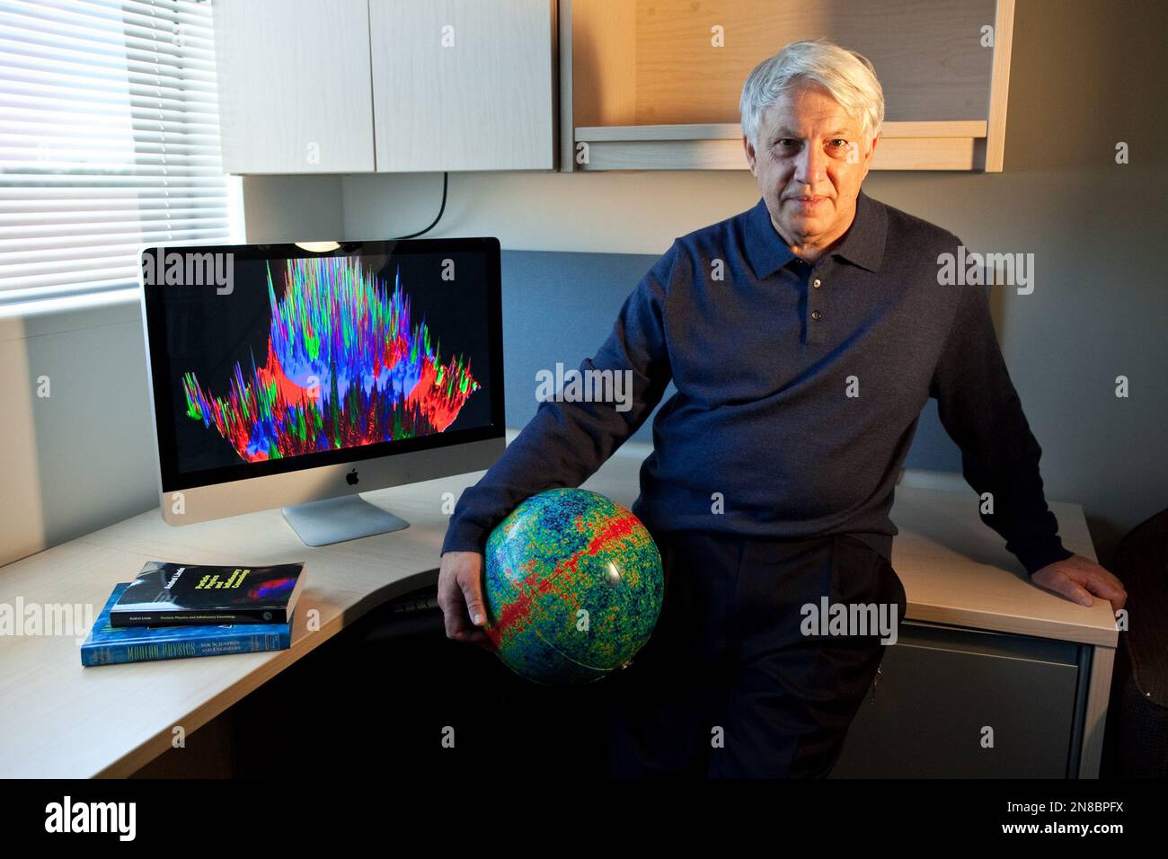 Andrei Linde, a Russian-American theoretical physicist, in his office ...