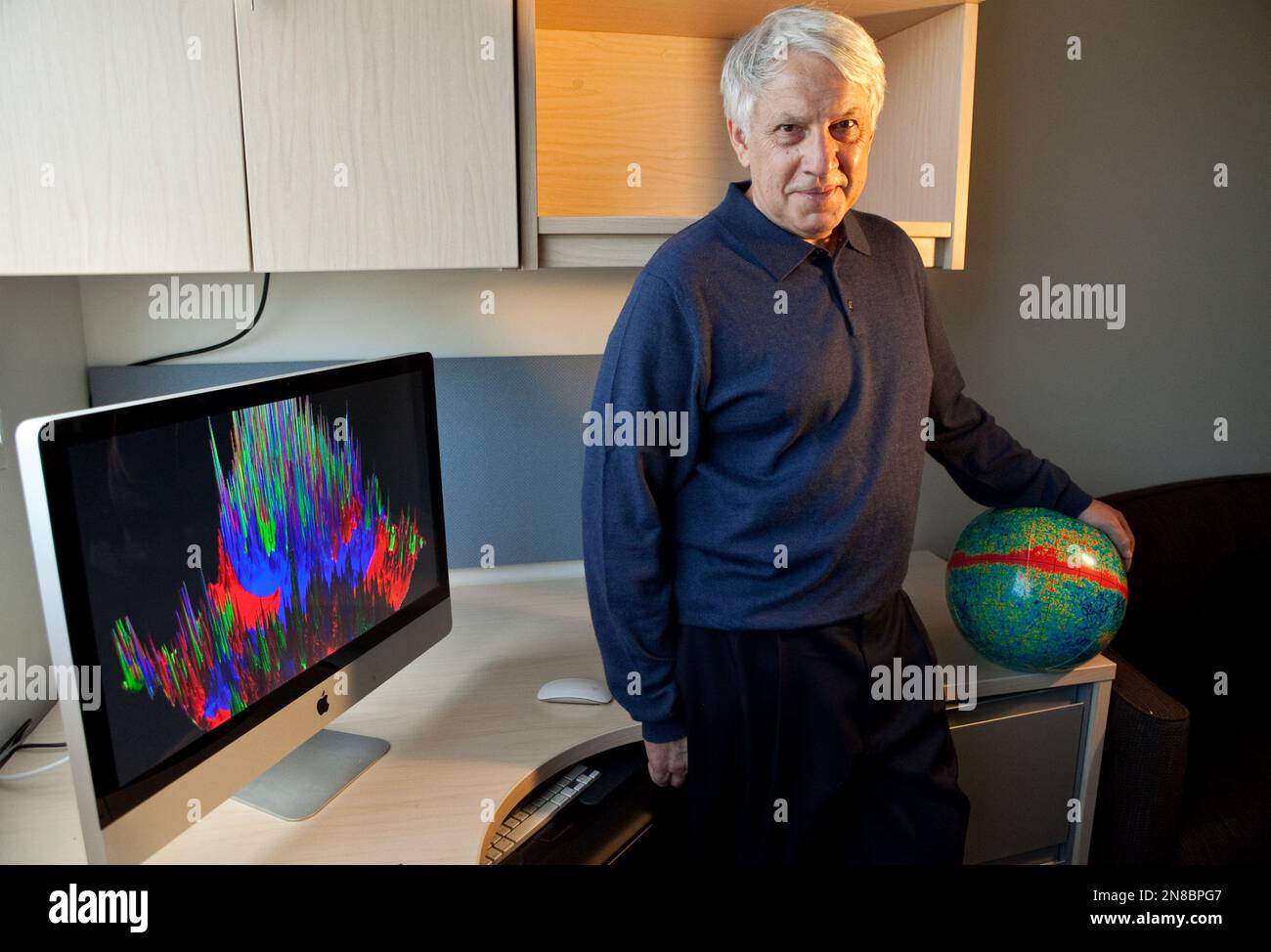 Andrei Linde, a Russian-American theoretical physicist, in his office ...