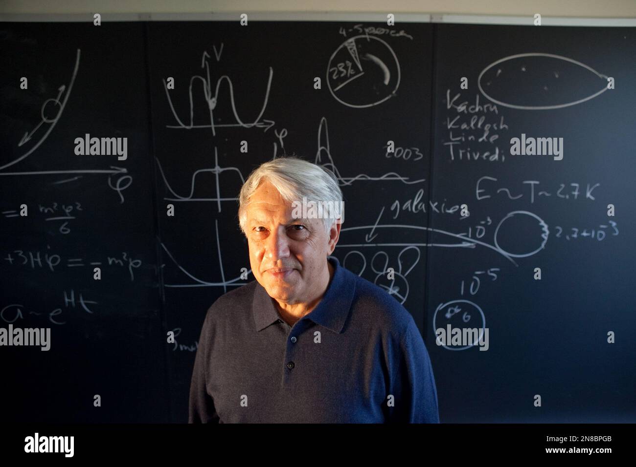 Andrei Linde, a Russian-American theoretical physicist, in his office ...