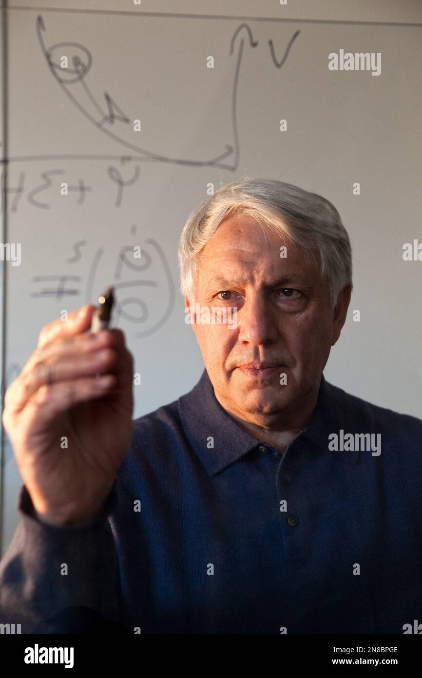 Andrei Linde, a Russian-American theoretical physicist, in his office ...