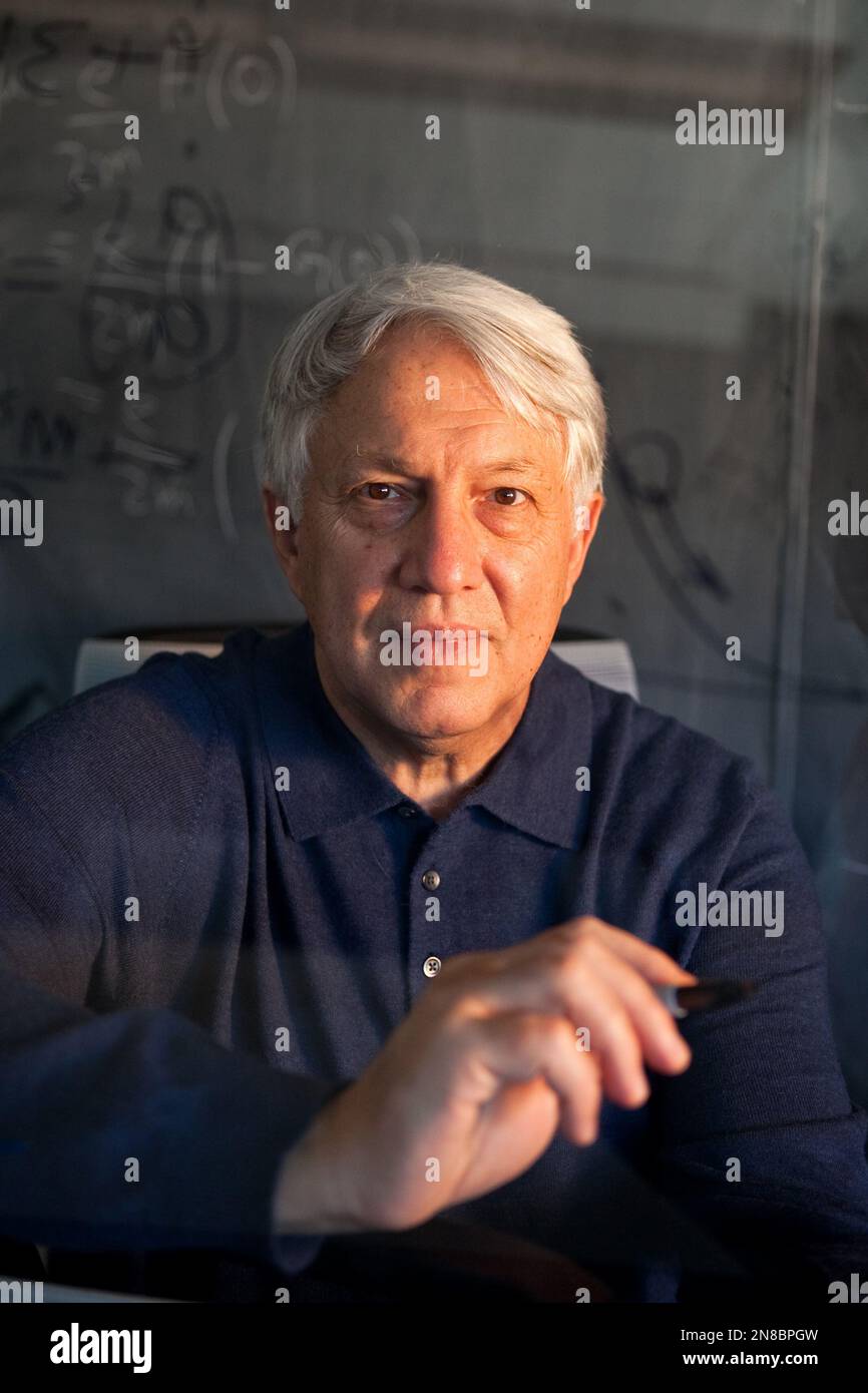 Andrei Linde, a Russian-American theoretical physicist, in his office ...
