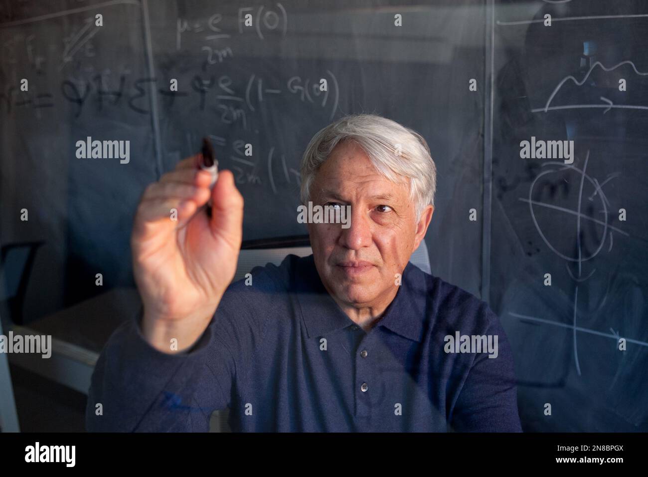 Andrei Linde, a Russian-American theoretical physicist, in his office ...