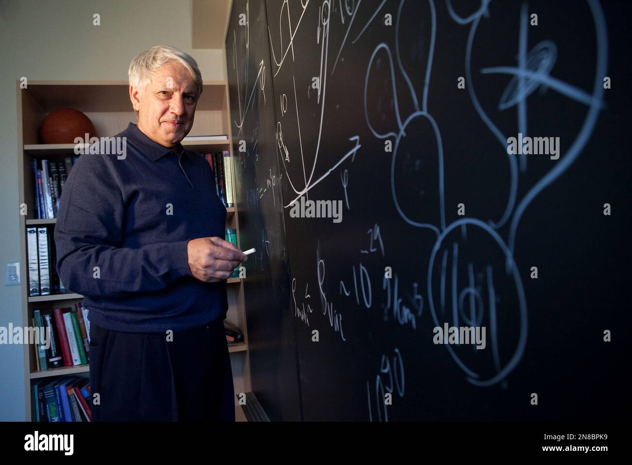 Andrei Linde, a Russian-American theoretical physicist, in his office ...
