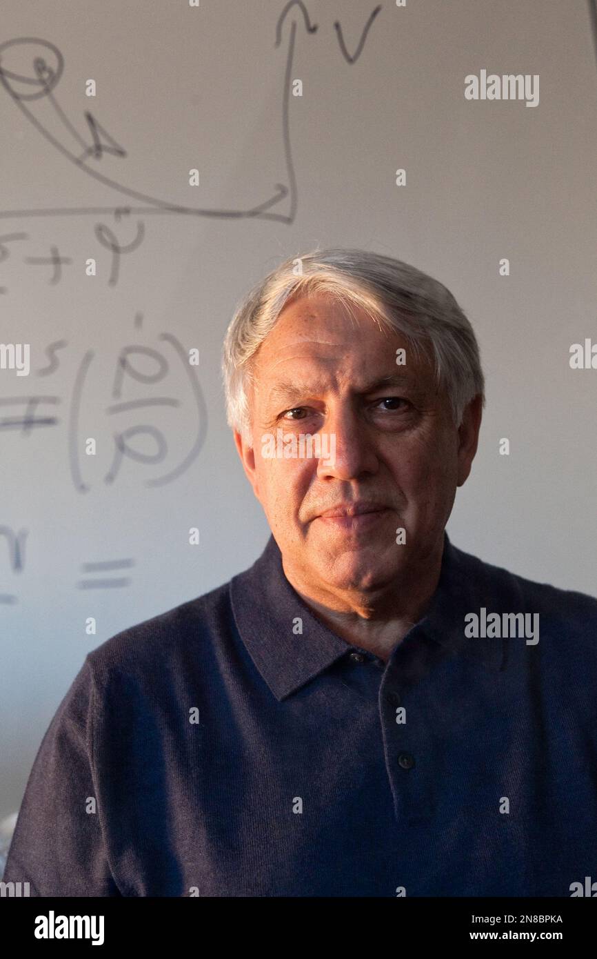 Andrei Linde, a Russian-American theoretical physicist, in his office ...