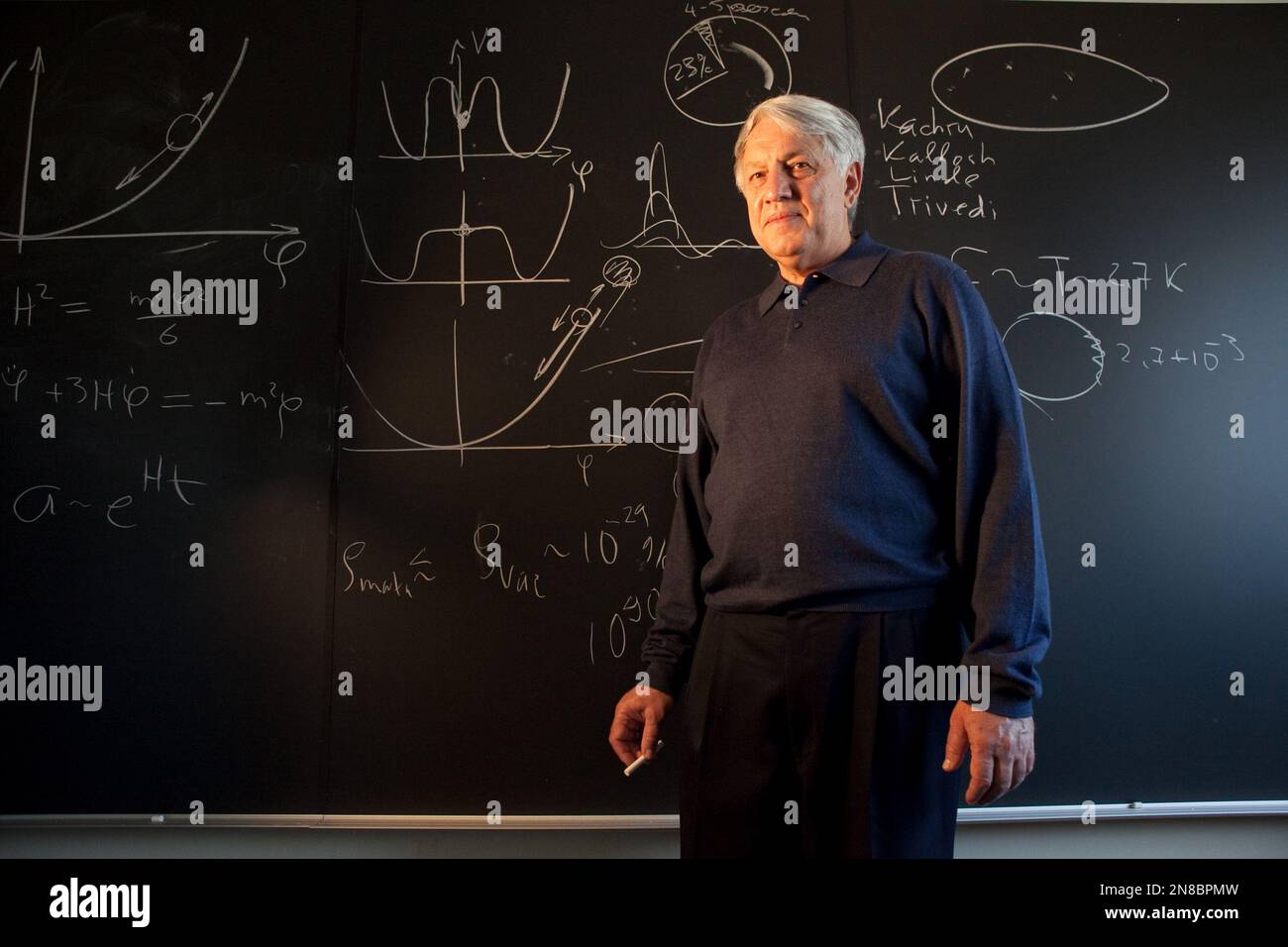 Andrei Linde, a Russian-American theoretical physicist, in his office ...