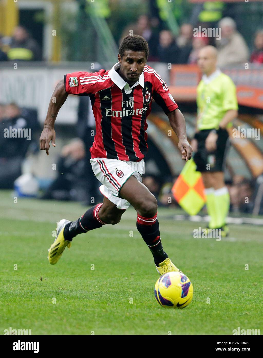 AC Milan midfielder Kevin Constant, of Guinea, controls the ball during ...
