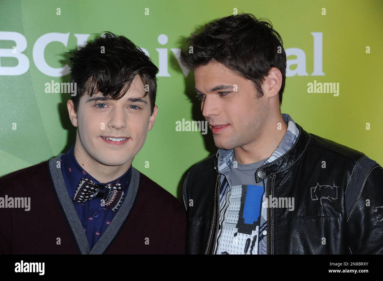 Andy Mientus, left, and Jeremy Jordan attend the NBC Universal Winter ...