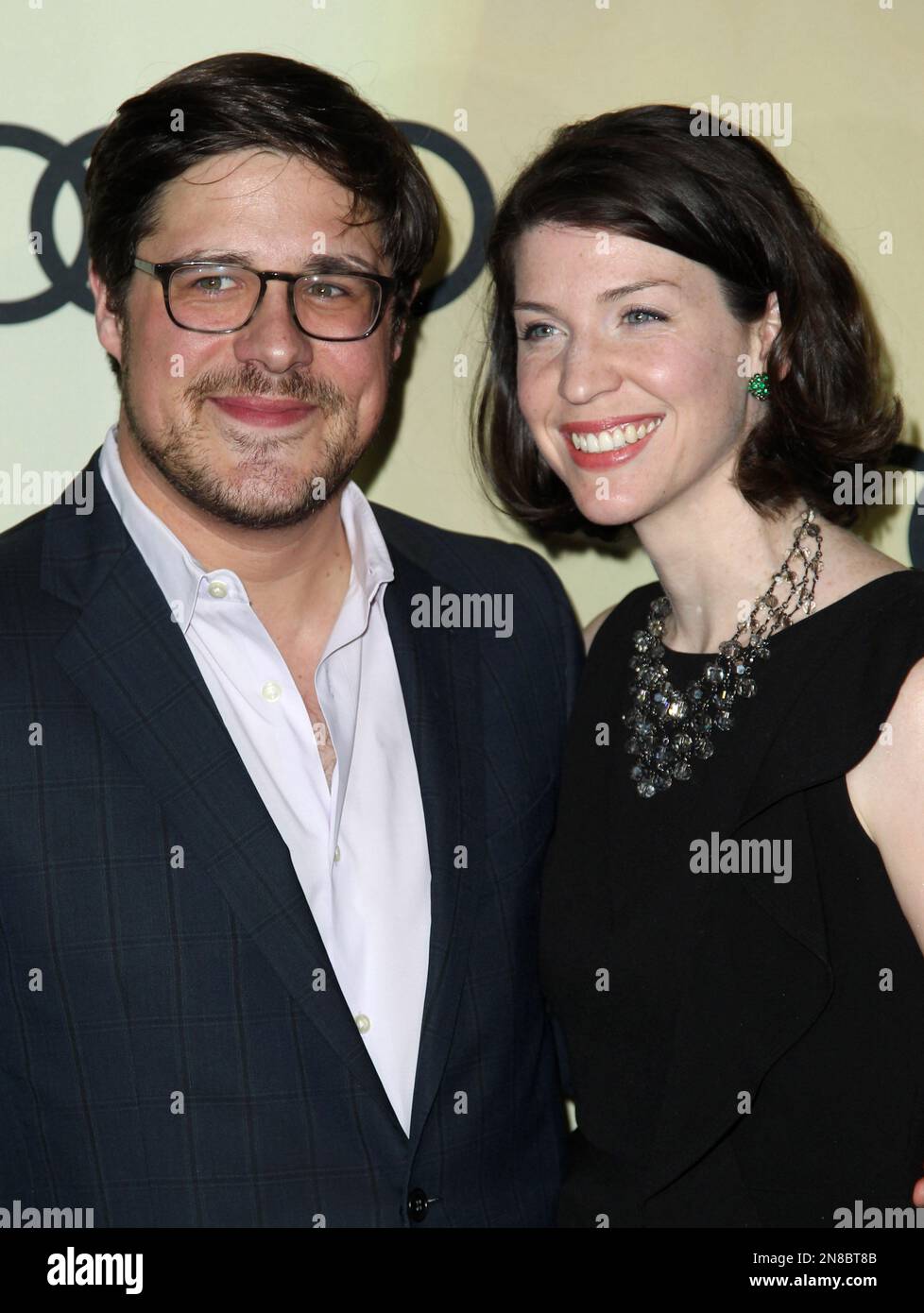 Rich Sommer, left, and Virginia Donohoe attend the Audi Golden Globe ...