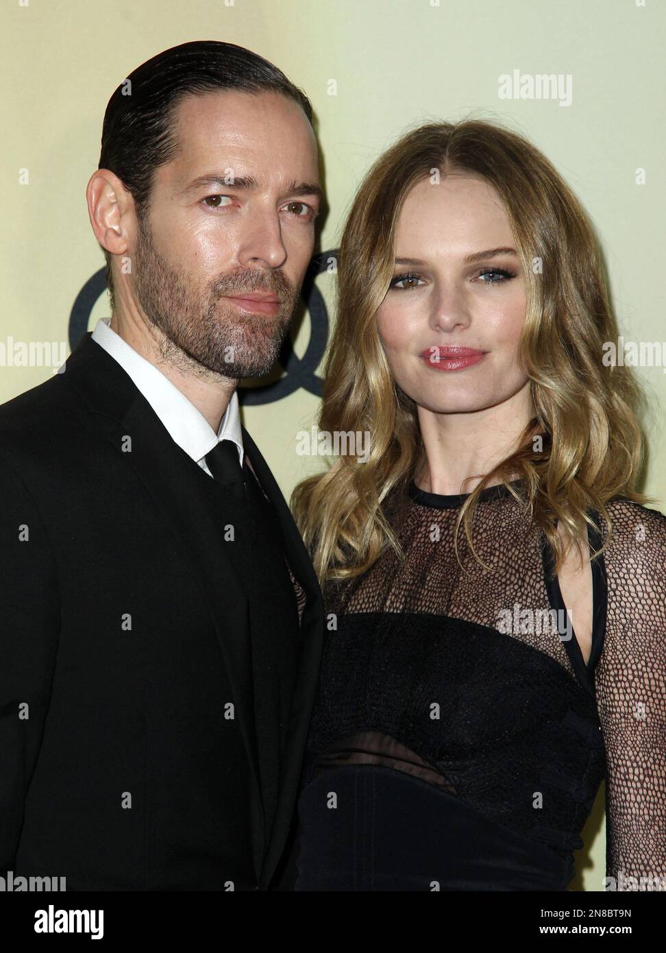 Kate Bosworth, right, and Michael Polish attend the Audi Golden Globe ...
