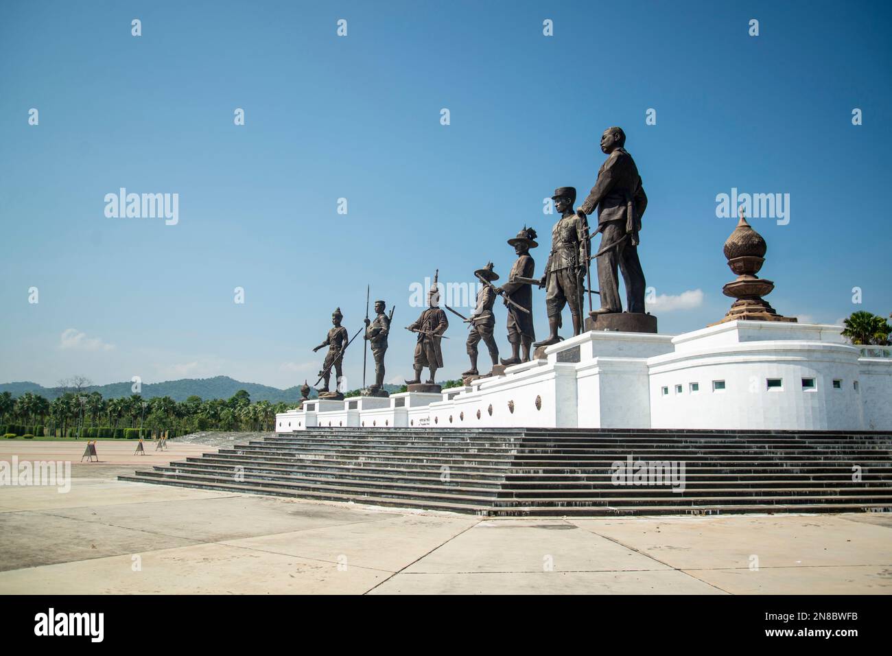 the 7 King Rajabhakti Park near the City of Hua Hin in the Province of Prachuap Khiri Khan in ...