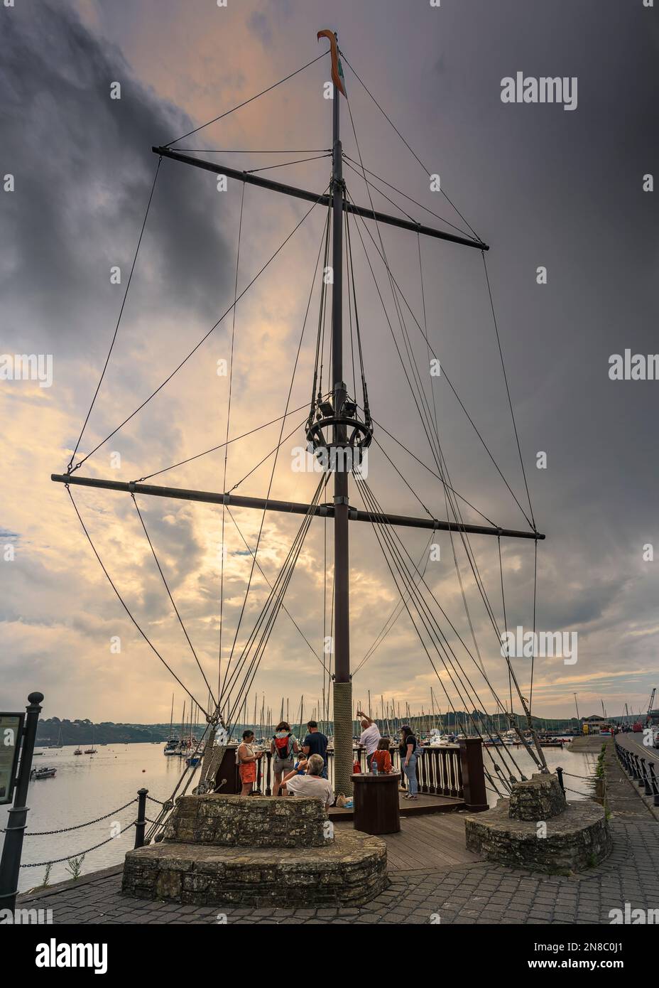 Spanish Galleon Mast at Pier road in Kinsale. Co Cork, Ireland Stock ...