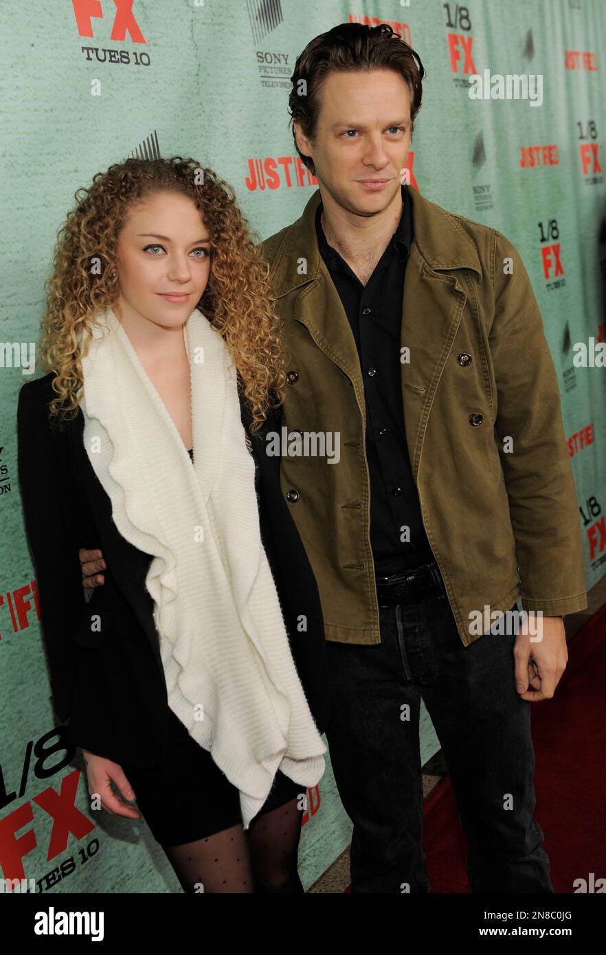 Jacob Pitts, right, a cast member in the FX series "Justified," poses ...