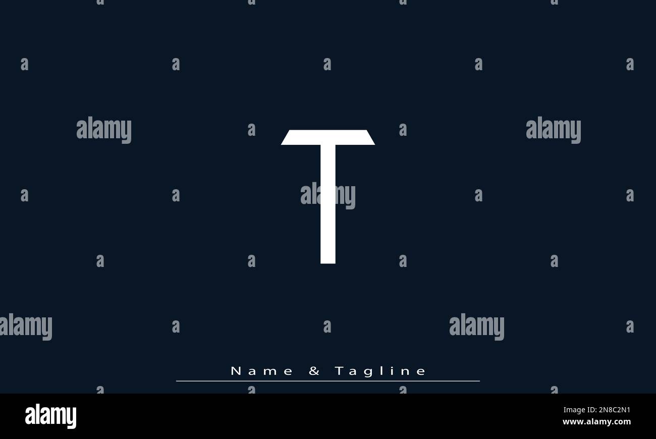 T initials logo hi-res stock photography and images - Alamy