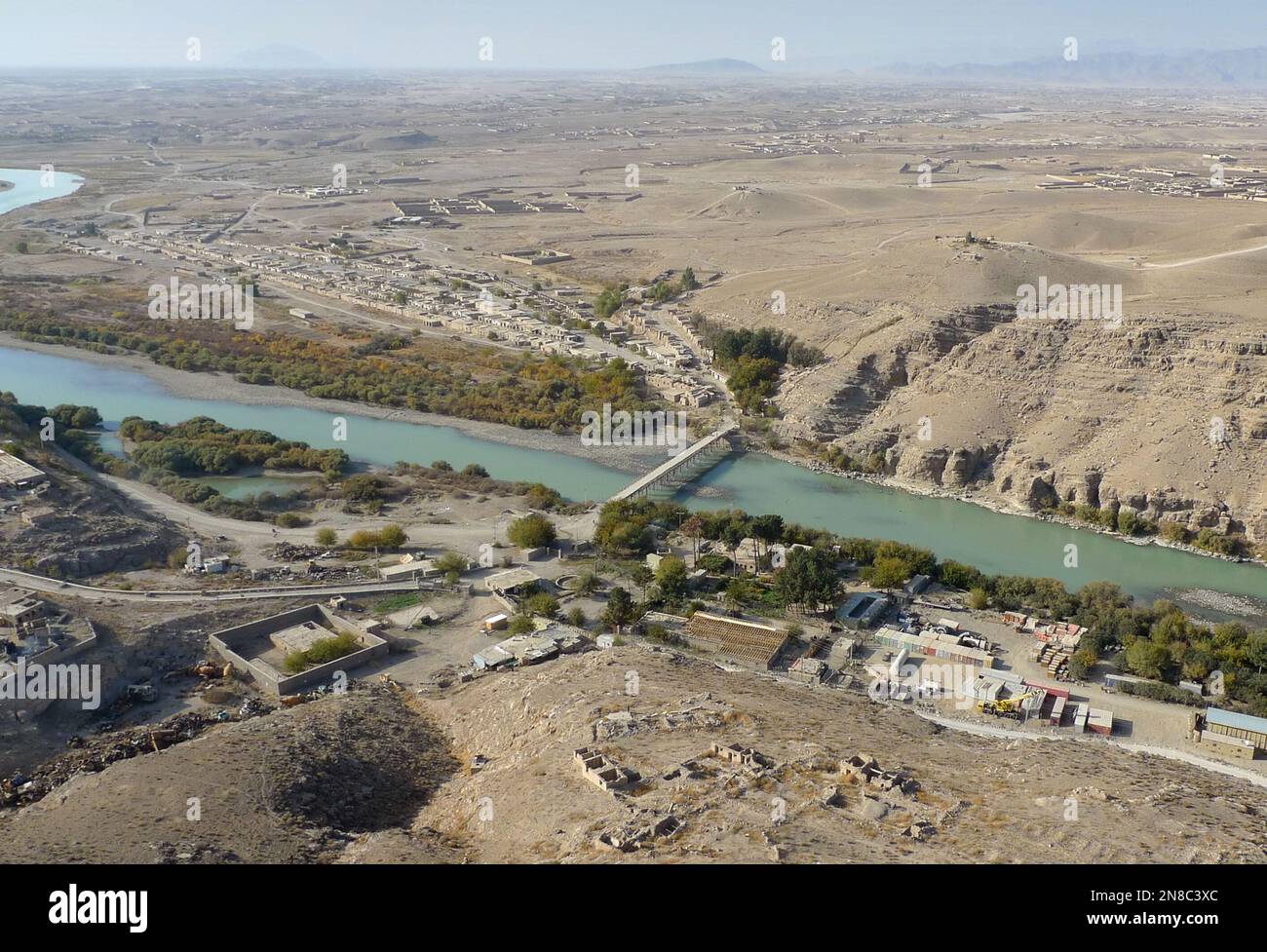 This Thursday, Nov. 15, 2012 aerial photo shows the Helmand River in ...