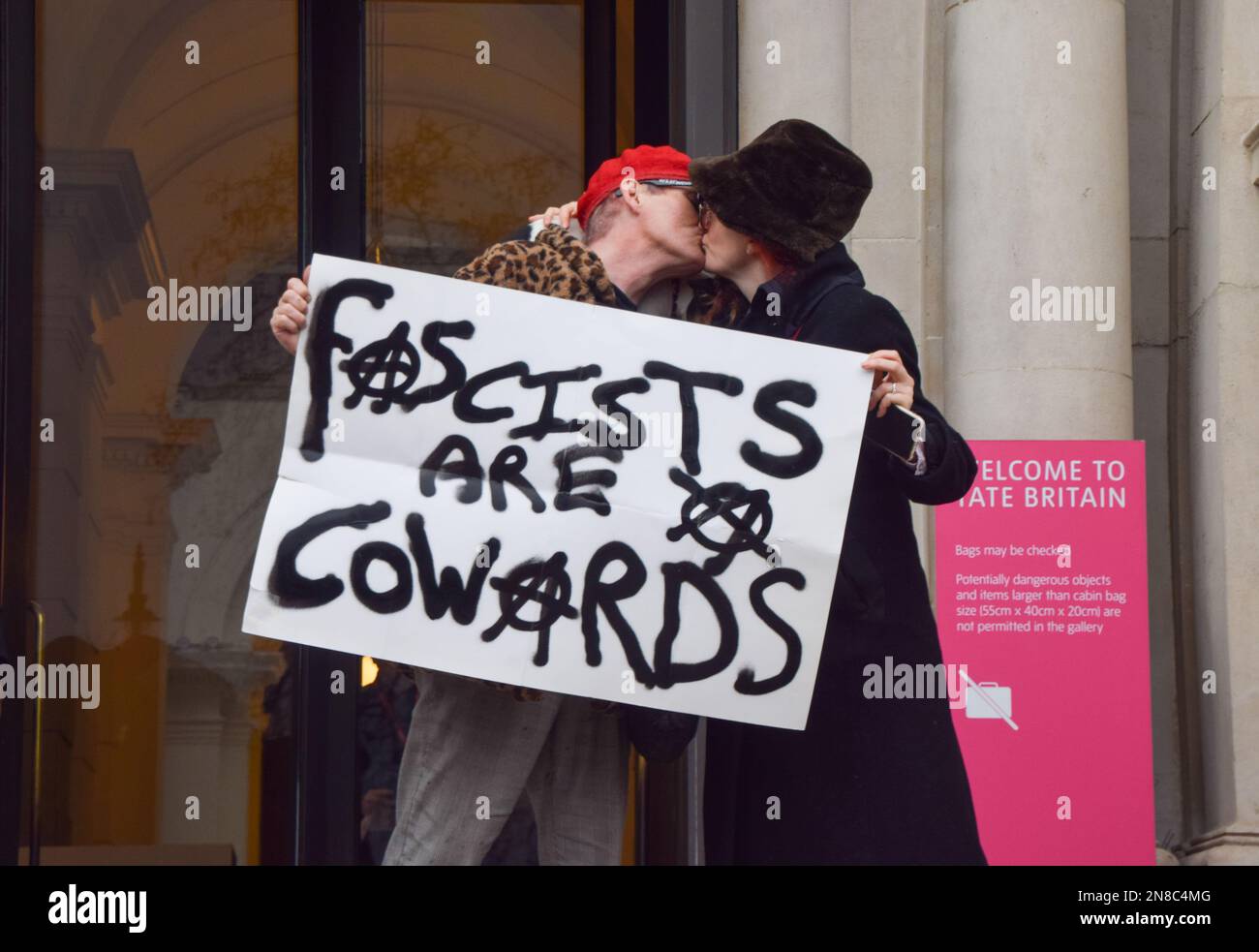 London, England, UK. 11th Feb, 2023. Pro-LGBTQ rights protesters ...