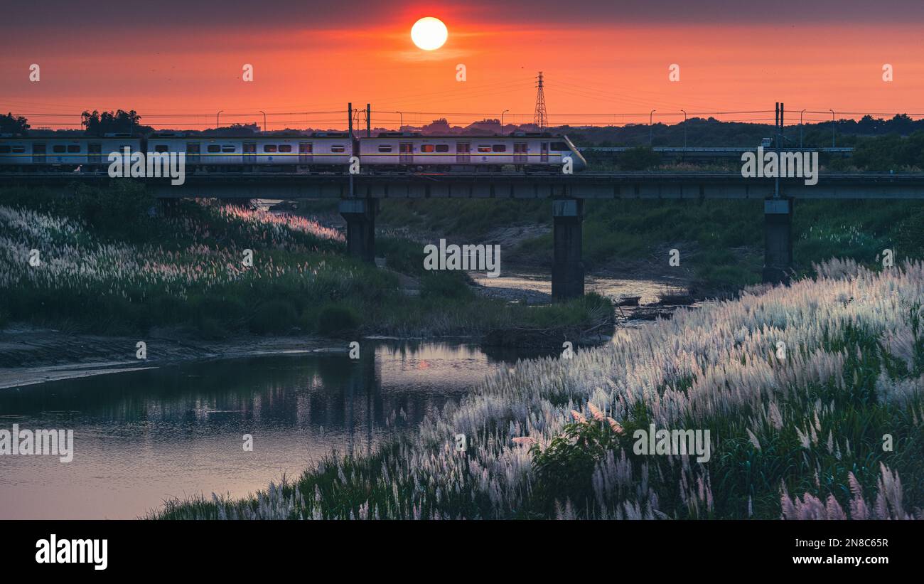 Train passes over railway hi-res stock photography and images - Alamy