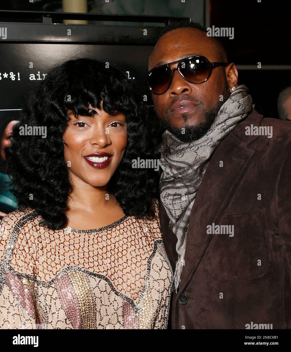 Keisha Epps and Omar Epps attend the premiere of "A Haunted House" at ...