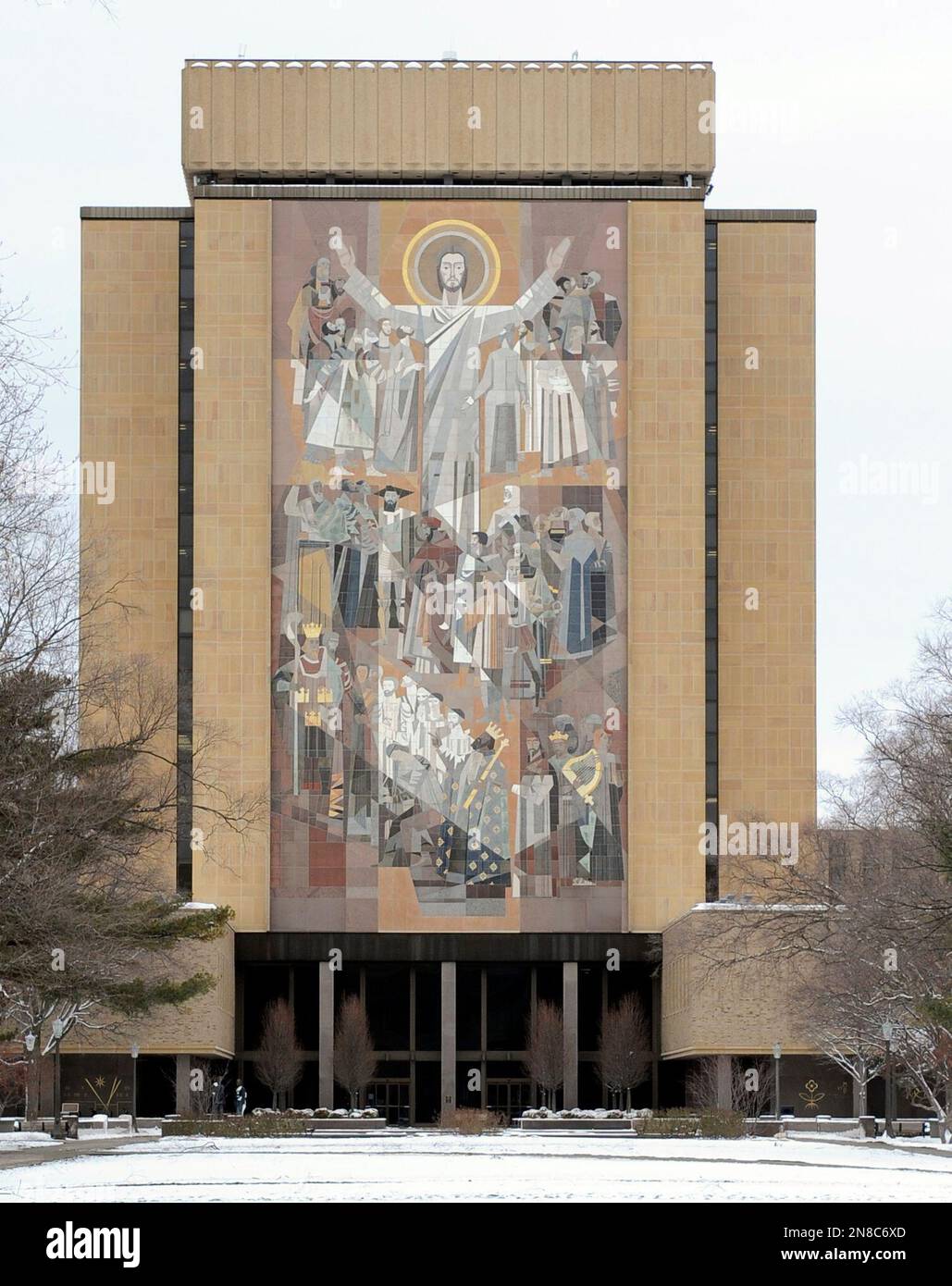 This Dec. 27, 2012, photo shows the Hesburgh Library featuring the ...