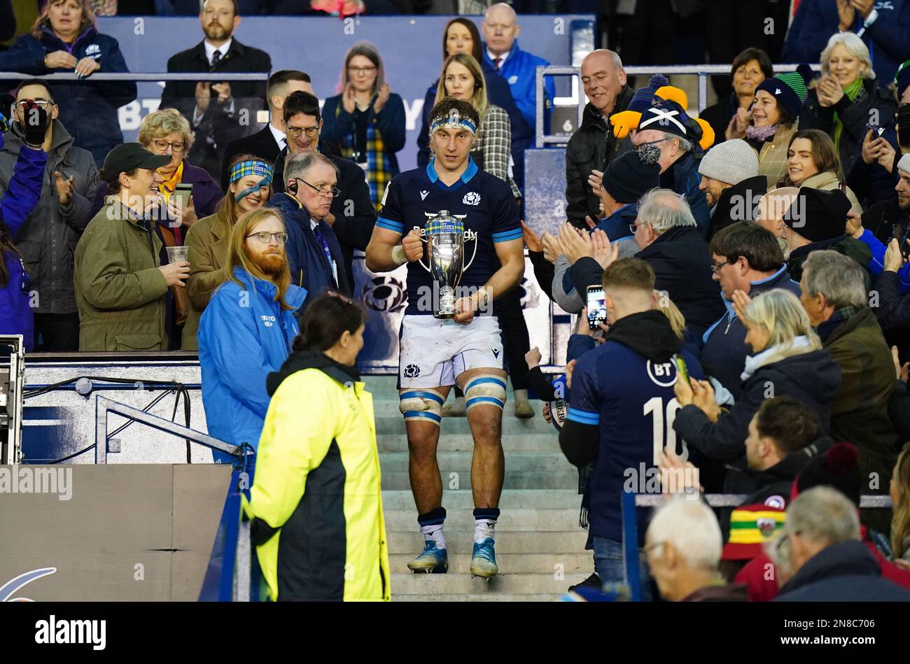 Scotland's Jamie Ritchie with the Doddie Weir Cup after the Guinness ...