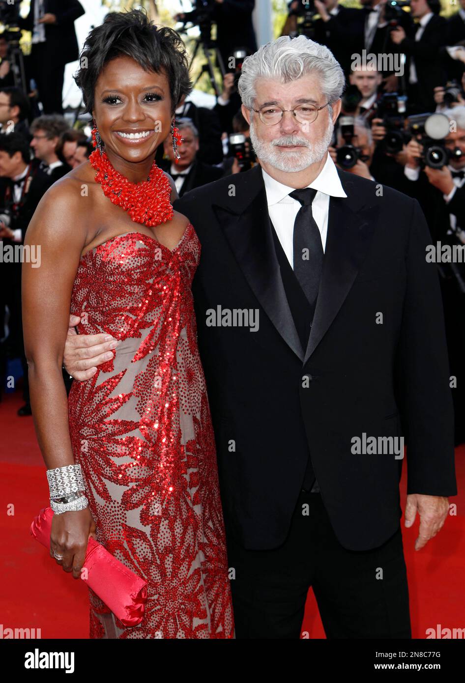 In this May 14, 2010 photo, Filmmaker George Lucas, right, and Mellody ...
