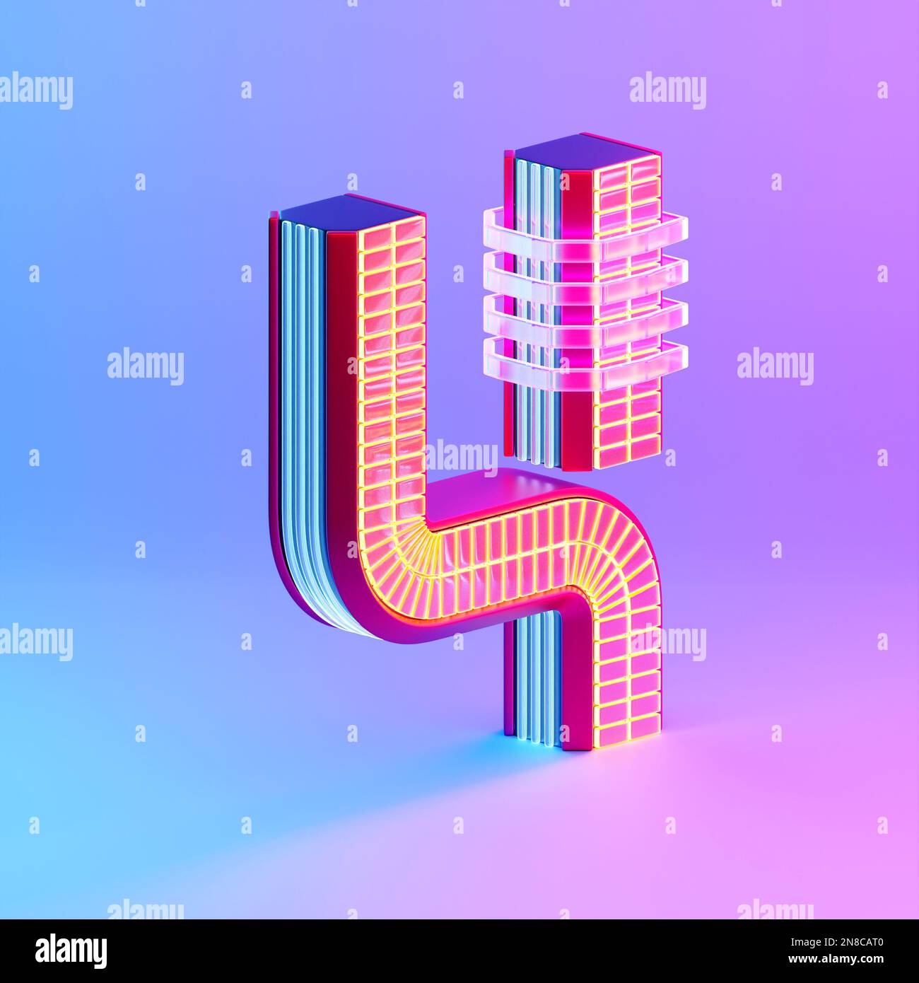3d alphabet lights hi-res stock photography and images - Alamy