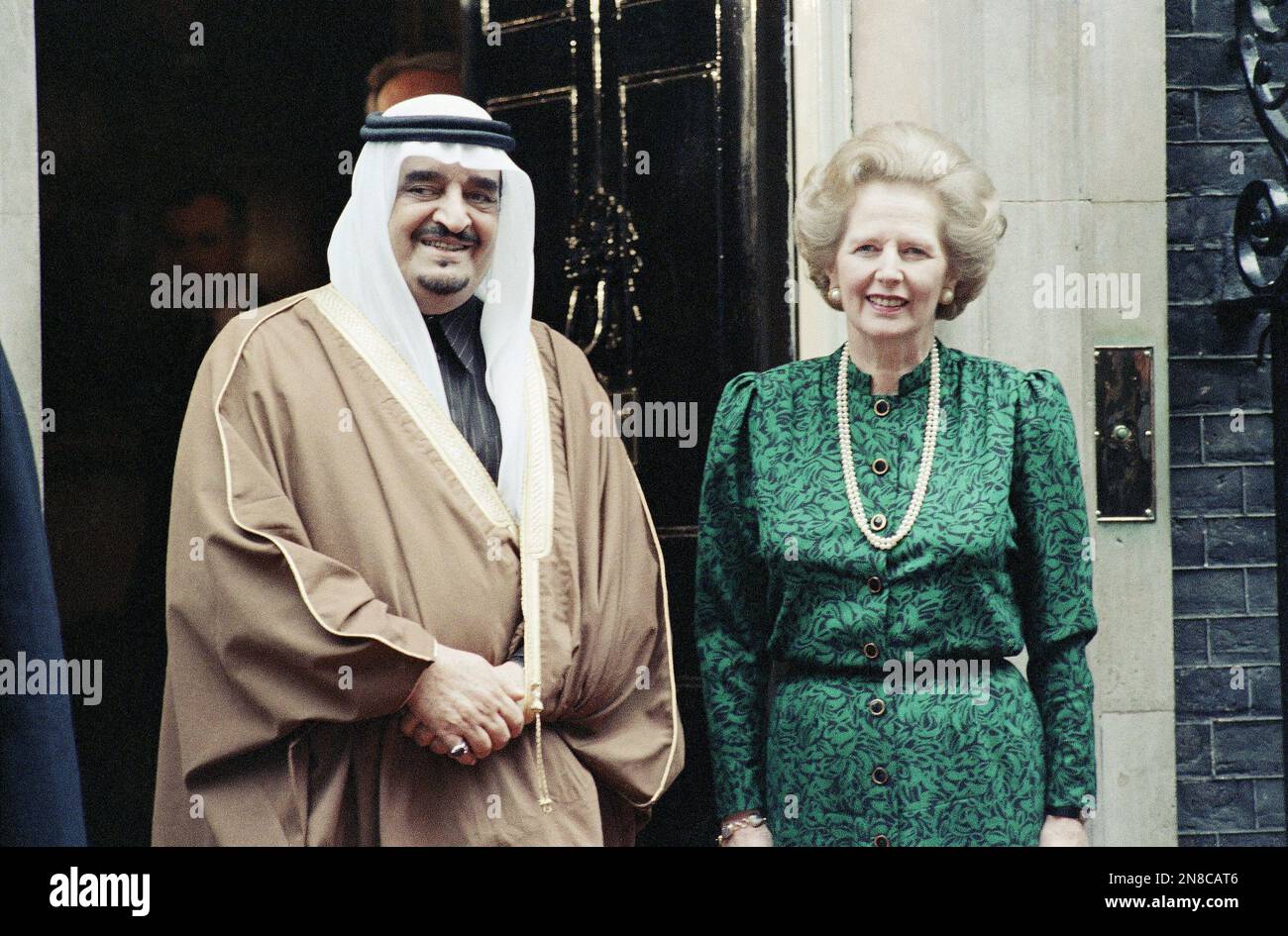Saudi Arabian King Fahd and British Prime Minister Margaret Thatcher ...